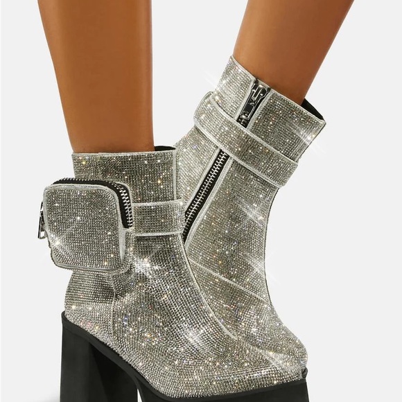 POSTER GIRL | Shoes | Poster Grlat The Top Rhinestone Ankle Boots ...